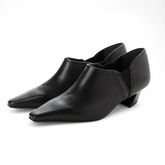 ワークス（works）/25秋冬新作4cmスクエアトウ本革サイドゴアブーティ