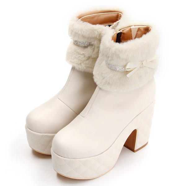 ヨースケ（YOSUKE）/厚底ボアデザインブーツ(YOSUKE POP&CULTURE)