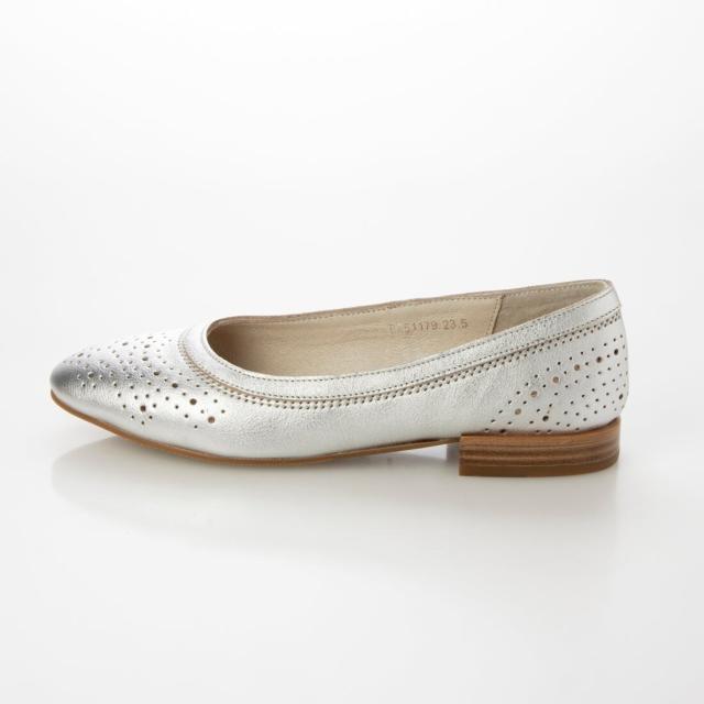 サヤ（SAYA）/24春夏新作フラット本革ラウンドトウメダリオンシューズ サヤ（SAYA）/24春夏新作フラット本革ラウンドトウメダリオンシューズ