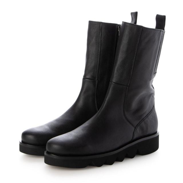 サヤ（SAYA）/24秋冬新作3．5cm本革ラウンドトウミドルブーツ