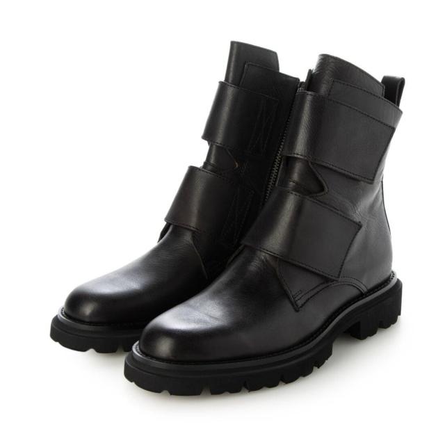 サヤ（SAYA）/25秋冬新作3．5cm本革ベルクロショートブーツ