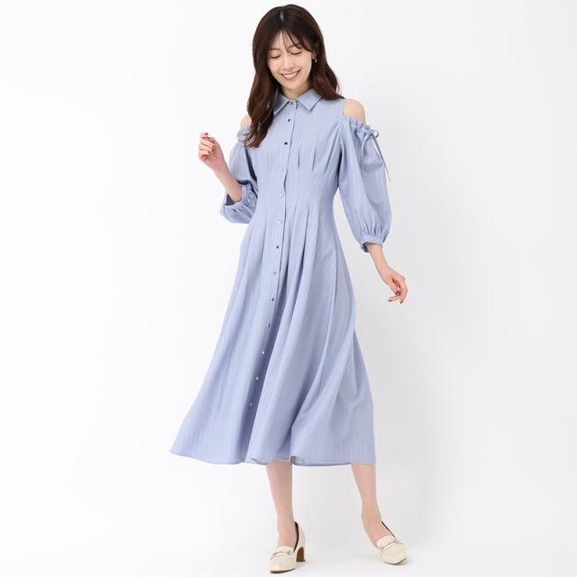 ミッシュマッシュ（MISCH MASCH）/25春夏新作 肩開きシャツワンピース