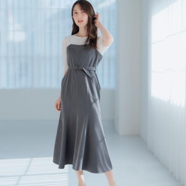 ミッシュマッシュ（MISCH MASCH）/25春夏新作 ドッキングシャンブレーワンピース