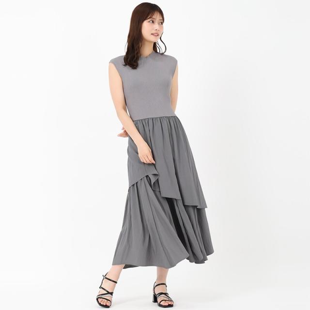 ミッシュマッシュ（MISCH MASCH）/25春夏新作 ドッキングニットワンピース ミッシュマッシュ（MISCH MASCH）/25春夏新作 ドッキングニットワンピース