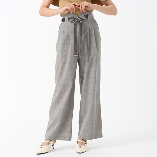 ミッシュマッシュ（MISCH MASCH）/2025秋冬新作 ベロアリボン2タックワイドパンツ