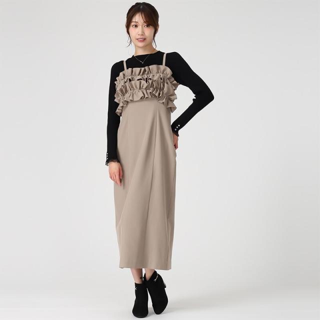 ミッシュマッシュ（MISCH MASCH）/2025秋冬新作 ダブルフリルキャミワンピース