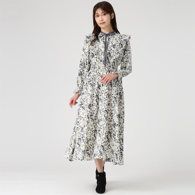 ミッシュマッシュ（MISCH MASCH）/2025秋冬新作 プリーツフリルフラワーワンピース