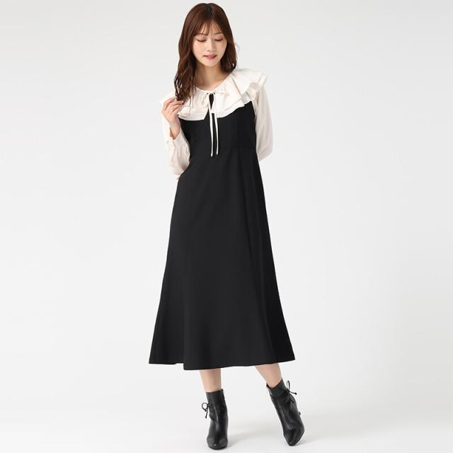 ミッシュマッシュ（MISCH MASCH）/2025秋冬新作 フリルカラーマーメイドワンピース