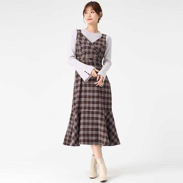 ミッシュマッシュ（MISCH MASCH）/2025秋冬新作 チェックトレンチジャンスカ