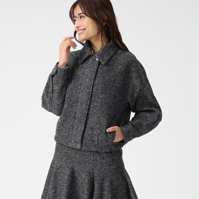 ミッシュマッシュ（MISCH MASCH）/2025秋冬新作 ヘリンボーン柄ステンカラージャケット