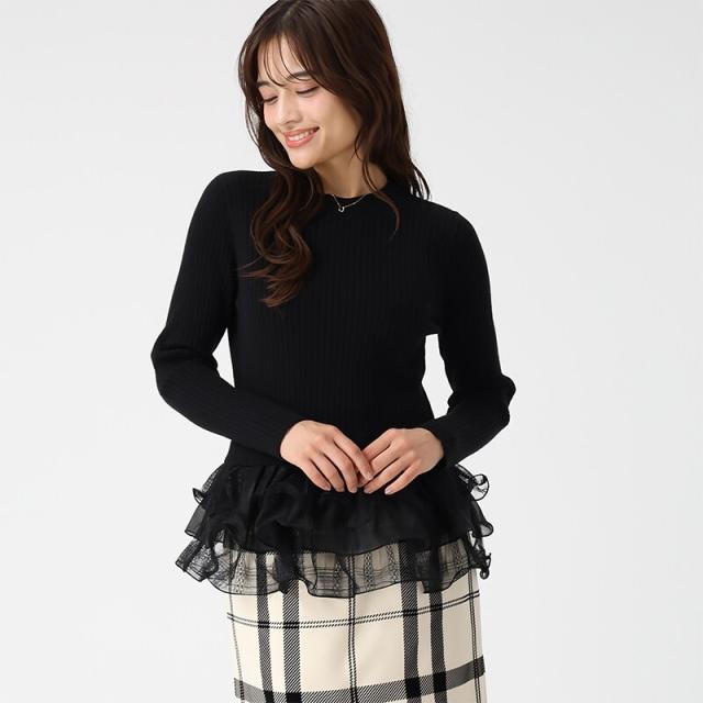 ミッシュマッシュ（MISCH MASCH）/2025秋冬新作 ペプラムラッフルニット