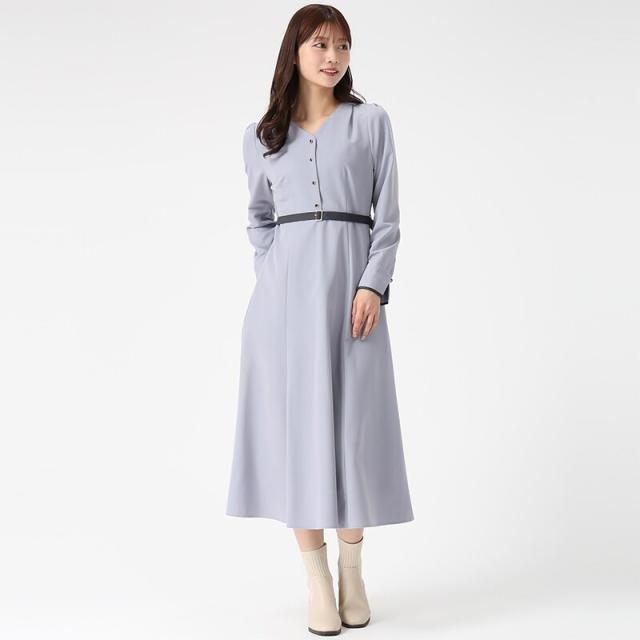 【NEW】ミッシュマッシュ（MISCH MASCH）/2025秋冬新作 ベルト配色Aラインワンピース