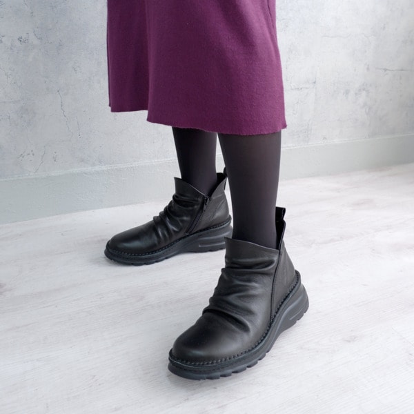 モードカオリ/撥水レザーハイカットスニーカー/6113