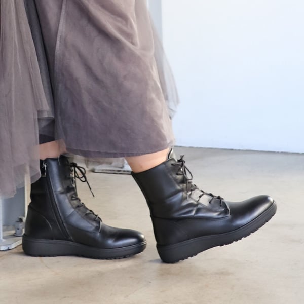 モードカオリ（MODE KAORI）/【撥水 防滑 断熱+発熱】レースアップスニーカーブーツ/21495