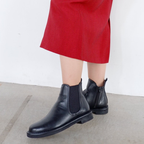 モードカオリ（MODE KAORI）/【3E】サイドゴアプラットブーツ/6707