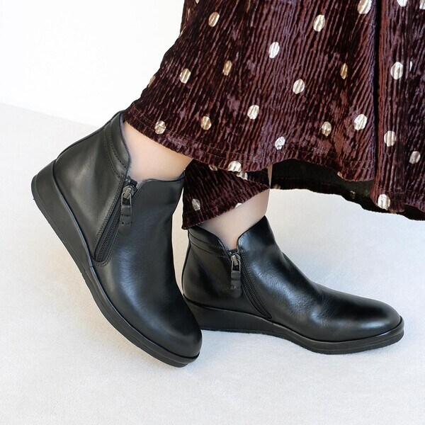 モードカオリ（MODE KAORI）/プラットサイドファスナーブーツ/6732