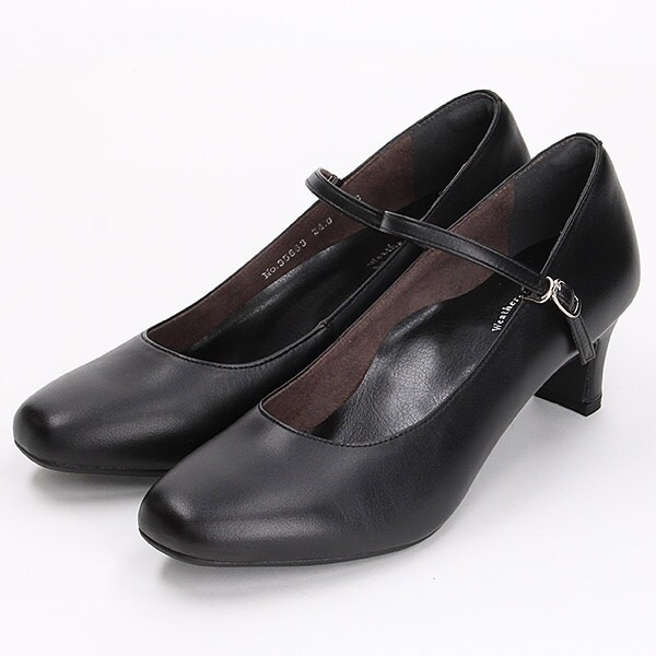 モードカオリ（MODE KAORI）/撥水 スクエアトゥ ストラップパンプス(5cmヒール)