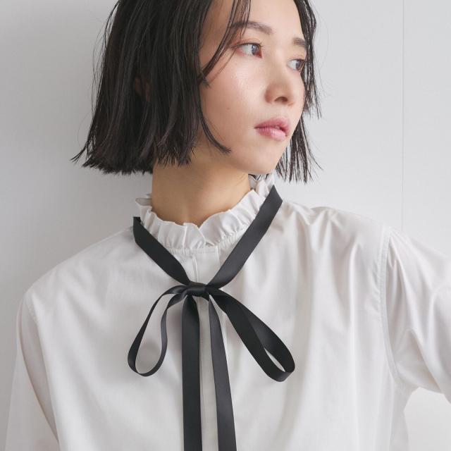 ビッキー（VICKY）/フリル衿ボウタイブラウス≪手洗い可能≫