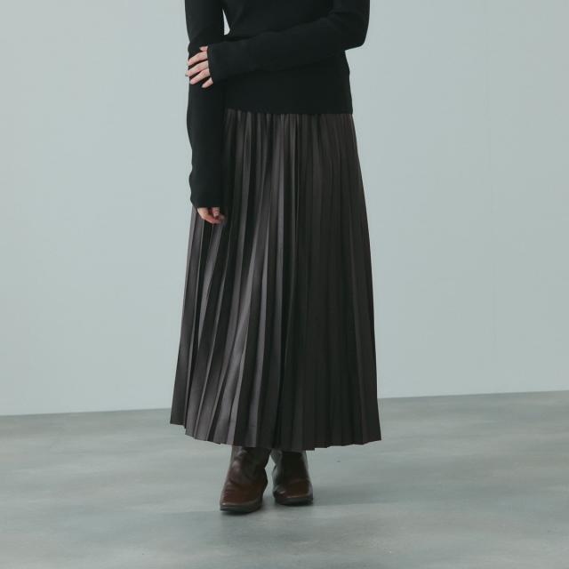 ビッキー（VICKY）/レザーライクジョーゼットプリーツスカート≪手洗い可能≫