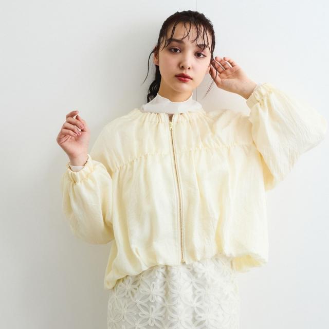 クイーンズコート（QUEENS COURT）/【日本製】アセテートブルゾン