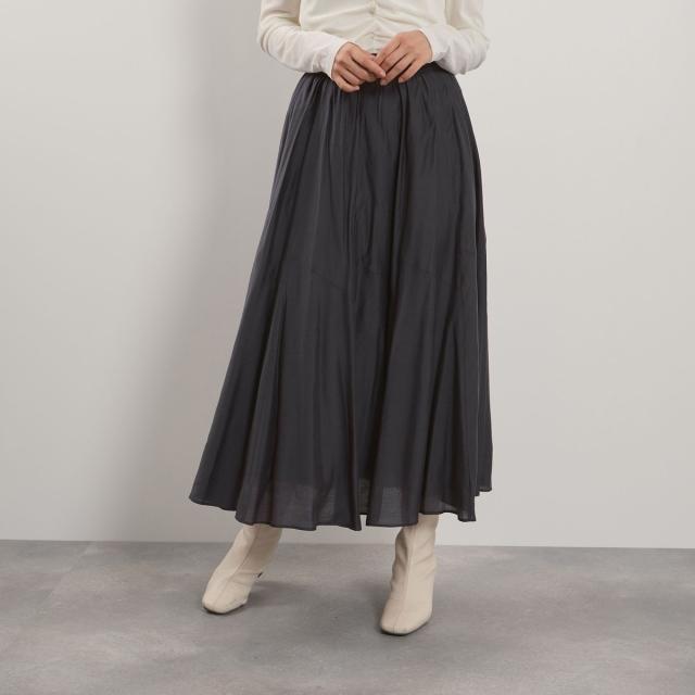 クイーンズコート（QUEENS COURT）/シルキーローンウエストプリーツスカート≪手洗い可能≫