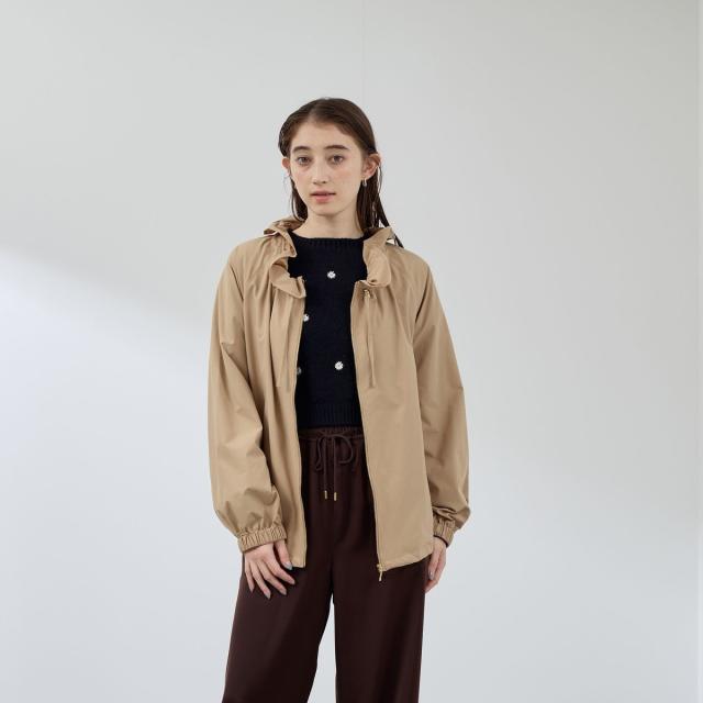 クイーンズコート（QUEENS COURT）/2WAYサーブルクロスフリルネックブルゾン