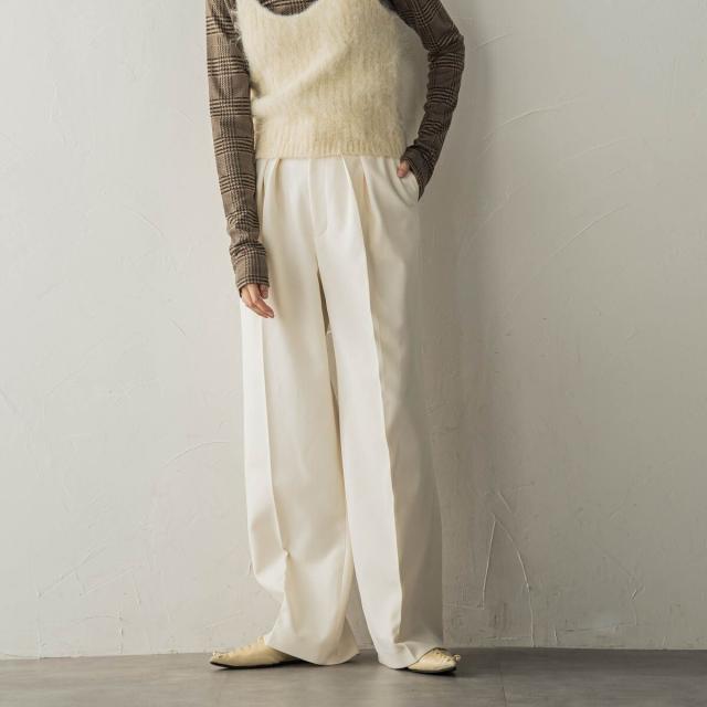 メイソングレイ（MAYSON GREY）/サイドベルトタックワイドパンツ≪手洗い可能≫