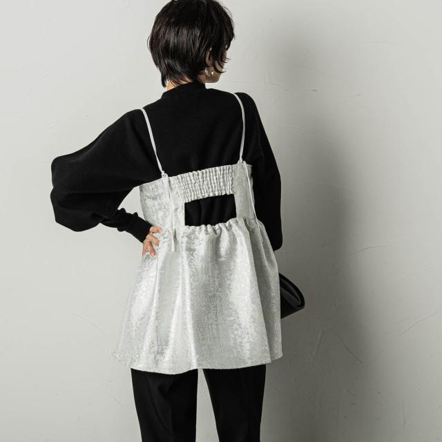 メイソングレイ（MAYSON GREY）/ラメジャカードキャミソール≪セットアップ対応≫