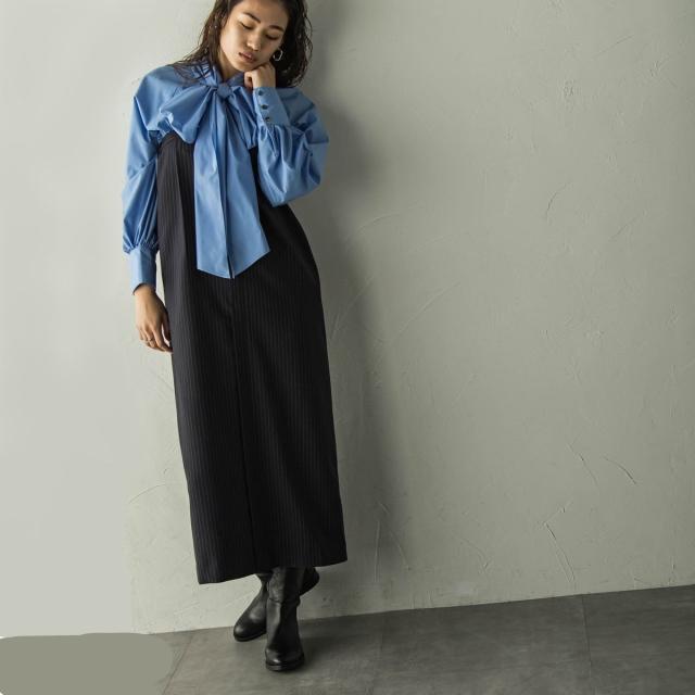 メイソングレイ（MAYSON GREY）/2WAYピンストライプジャンパードレス≪洗濯機で洗える≫