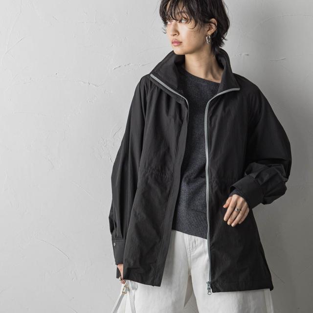 メイソングレイ（MAYSON GREY）/花粉ガード配色ジップスタンドブルゾン≪手洗い可能≫