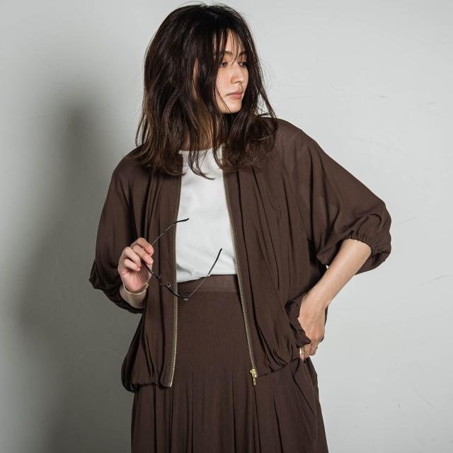 メイソングレイ（MAYSON GREY）/5分袖ギャザーブルゾン≪手洗い可能≫