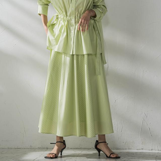 メイソングレイ（MAYSON GREY）/カラーストライプパネルフレアスカート≪洗濯機で洗える≫