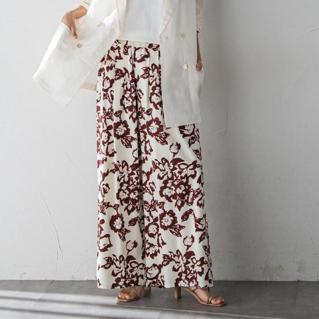 メイソングレイ（MAYSON GREY）/フラワープリントリラックスタックワイドパンツ