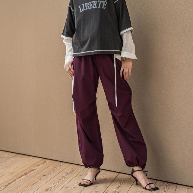 メイソングレイ（MAYSON GREY）/撥水サイドラインパラシュートパンツ≪手洗い可能≫