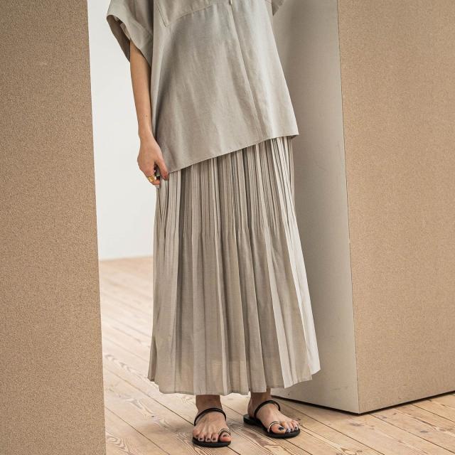 メイソングレイ（MAYSON GREY）/ラフィーネクロスランダム消しプリーツスカート≪手洗い可能 / セットアップ対応≫