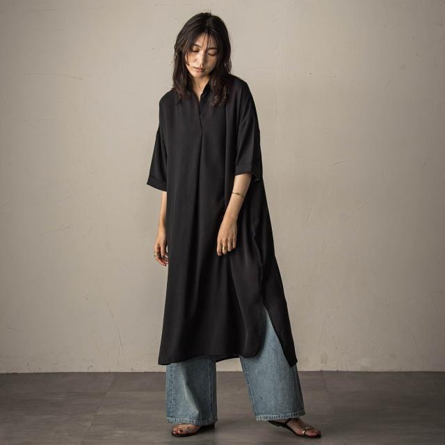 メイソングレイ（MAYSON GREY）/【WEB限定】スキッパーチュニックワンピース≪洗濯機で洗える≫