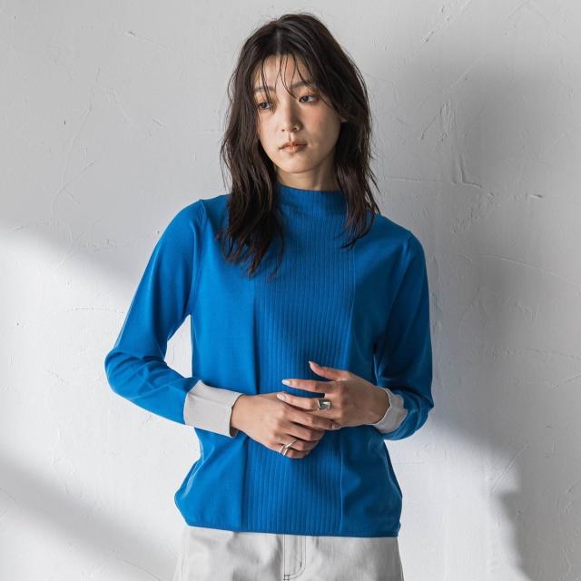 メイソングレイ（MAYSON GREY）/【新色追加】ボトルネック配色ニットプルオーバー≪手洗い可能≫