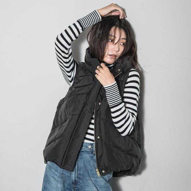 メイソングレイ（MAYSON GREY）/【WEB限定】スタンドカラーダウンベスト