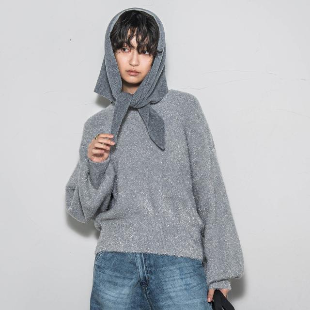 【NEW】メイソングレイ（MAYSON GREY）/【WEB限定】ラメフェザーニット≪手洗い可能≫