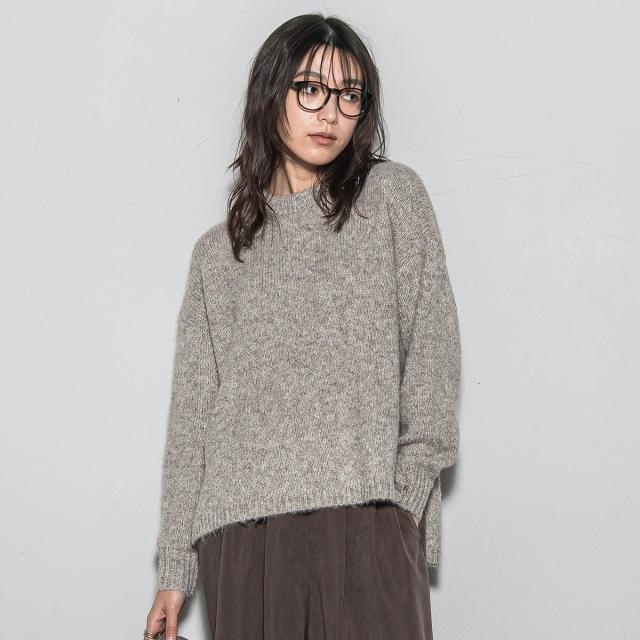 【NEW】メイソングレイ（MAYSON GREY）/ラメスパンコールクルーネックニット≪手洗い可能≫