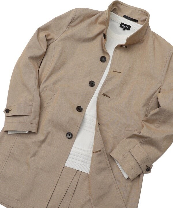 メンズビギ（MEN’S BIGI）/ストレッチスタンドカラー ピンヘッド スプリングコート
