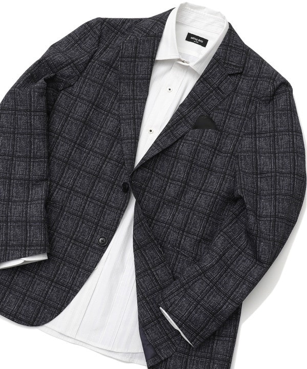 メンズビギ（MEN’S BIGI）/チェック柄ストレッチジャケット