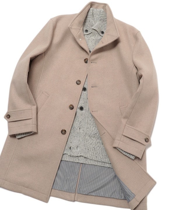 メンズビギ/【Bellandi/べランディ】ウールメルトンスタンドカラーコート　fabric made in i