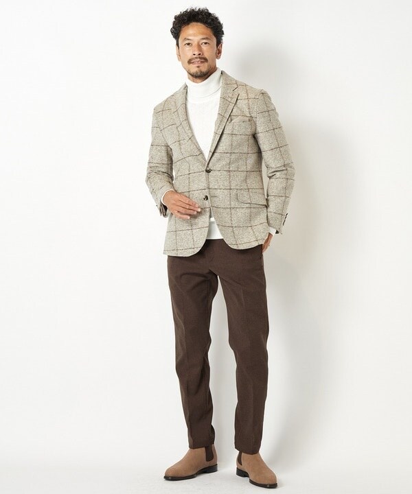 メンズビギ/【LANIFICIO ROMA】ツイーディー圧縮ジャージプレス仕上げ