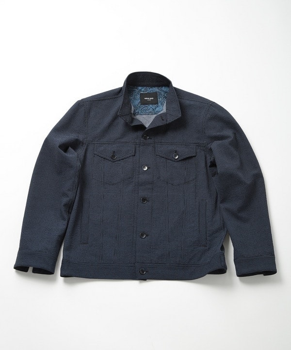 メンズビギ（MEN’S BIGI）/【EVALET(エバレット)】サッカー千鳥プリントブルゾン