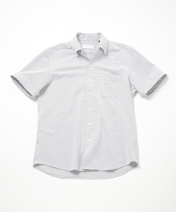 メンズビギ（MEN’S BIGI）/【ACTIVE TAILOR】吸水速乾ミニワッフルワンピースカラー半袖シャツ