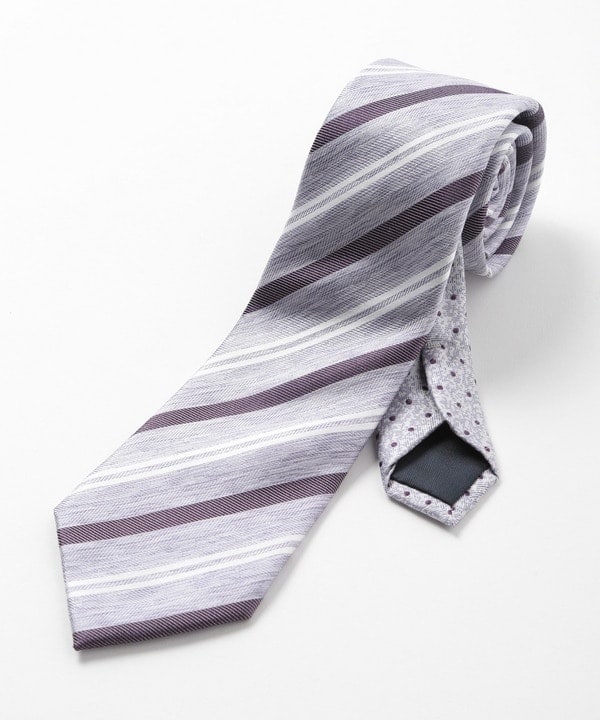メンズビギ（MEN’S BIGI）/シャンブレーストライプ柄シルクネクタイ