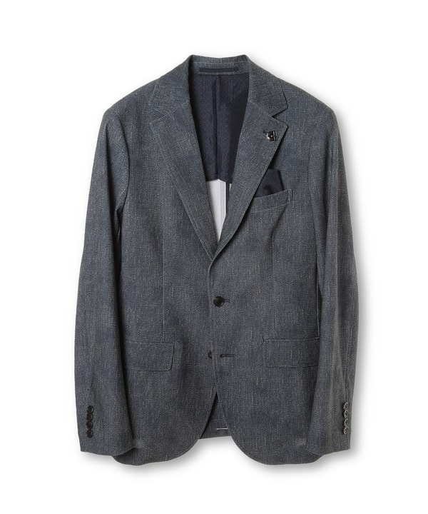 メンズビギ（MEN’S BIGI）/【COLE HAAN/コール ハーン】別注 トリコットメッシュデニムプリントジャケット＜吸水速乾/E