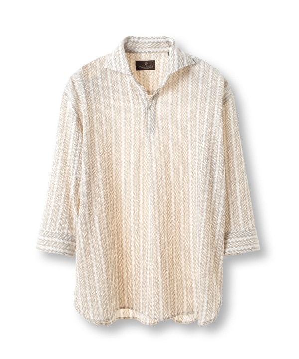 メンズビギ（MEN’S BIGI）/ドビーストライププルオーバーシャツ