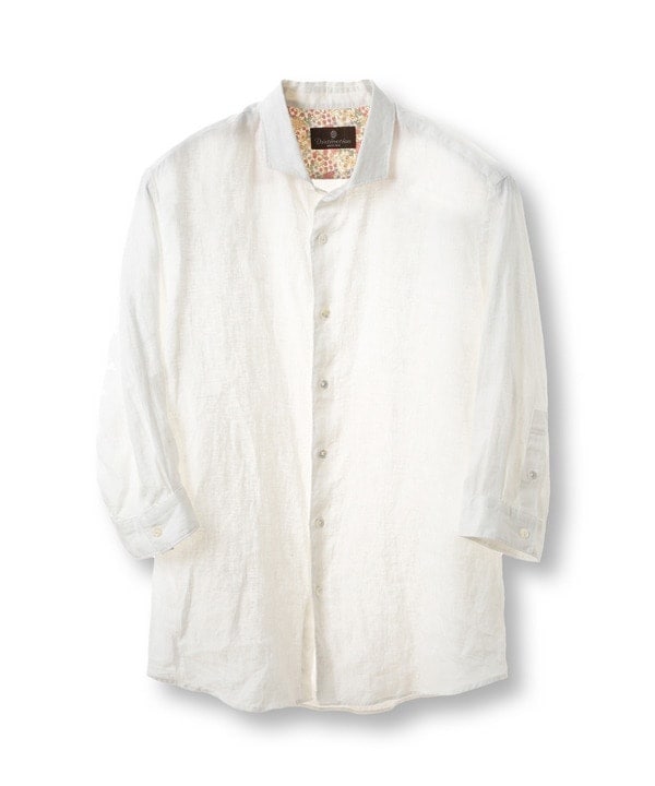 メンズビギ（MEN’S BIGI）/NOVELTEX社リネン素材七分袖シャツ